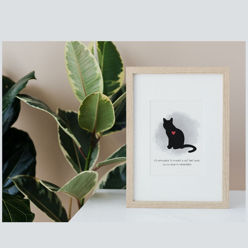 Cat Sympathy Card Printable, DIGITAL Card, It's Impossible to Forget a ...