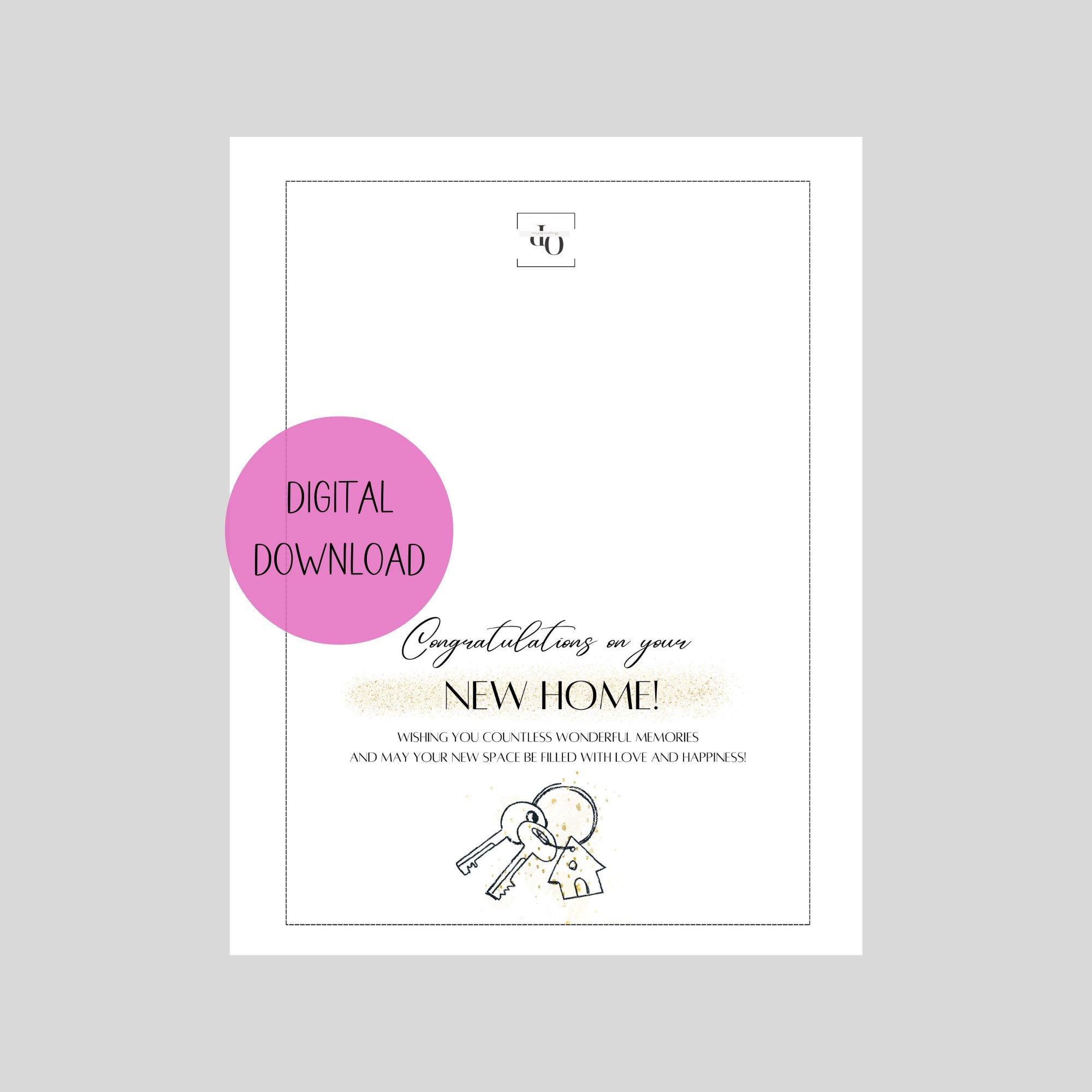 New Home Printable Card | Congratulations on Your New Home | New House ...