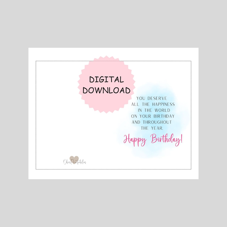 Birthday Printable Card. Birthday Wishes. Birthday Wishes From the ...