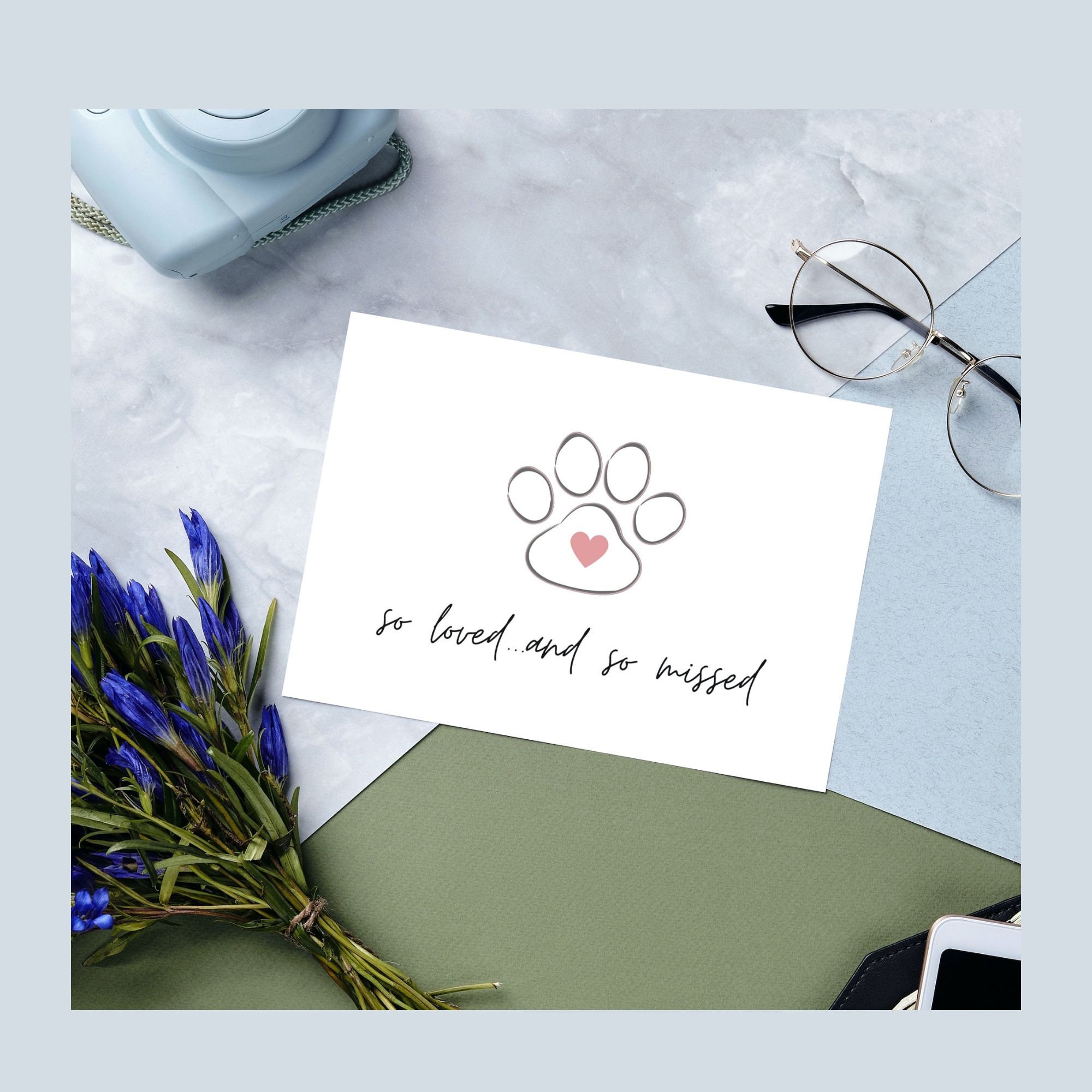 Dog Sympathy Card Printable, Pet Condolence Card, Pet Sympathy, Pet ...