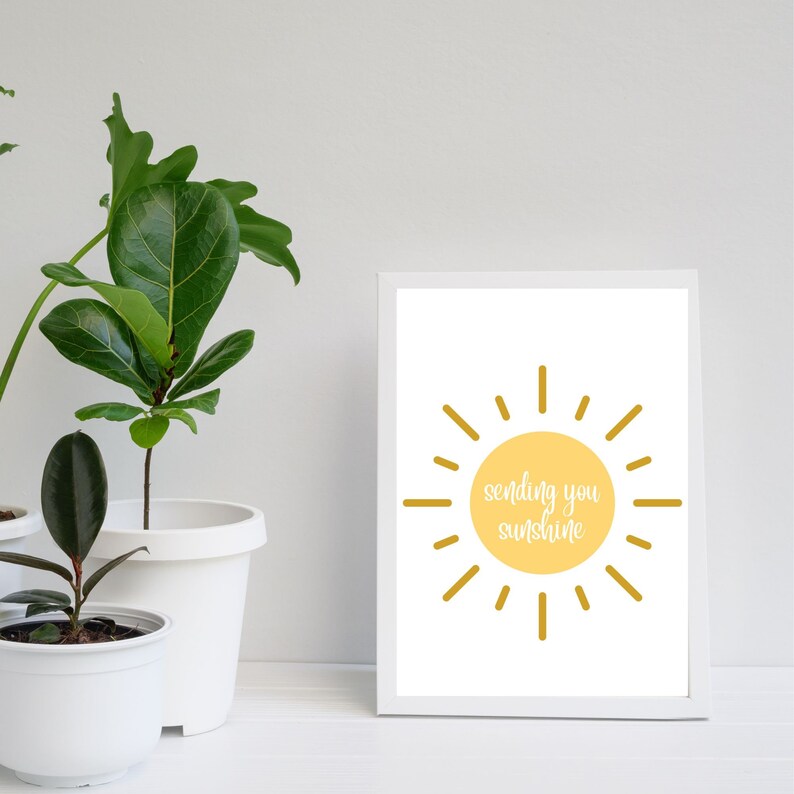 Sending You Sunshine Card, Printable Greeting Card, Thinking of You ...