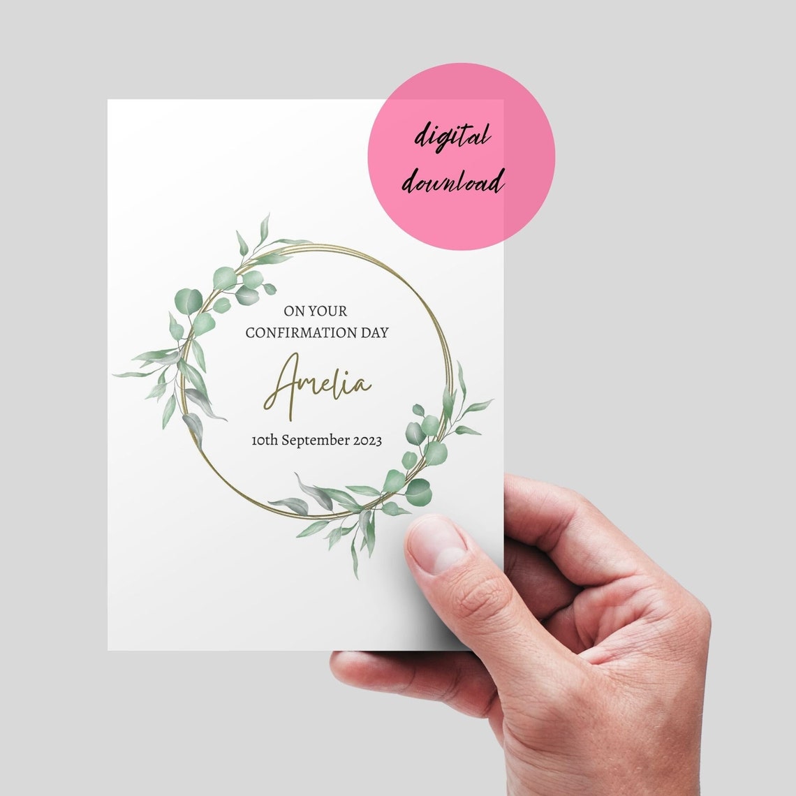 On Your Confirmation Day Card. Printable Card Template. Editable Name ...