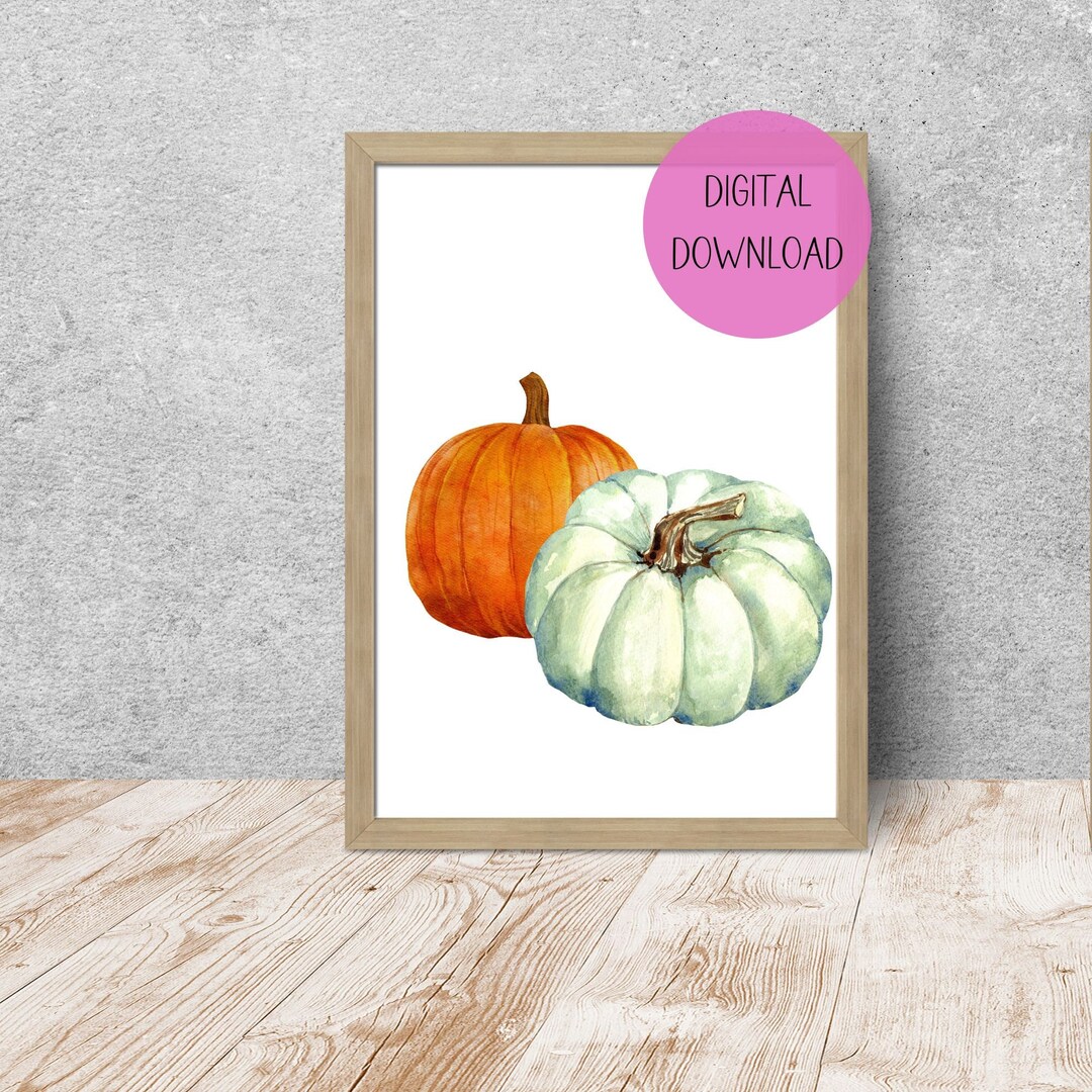 Pumpkin Print Fall Decor, Autumn, Pumpkin Printable Wall Art, Pumpkin ...