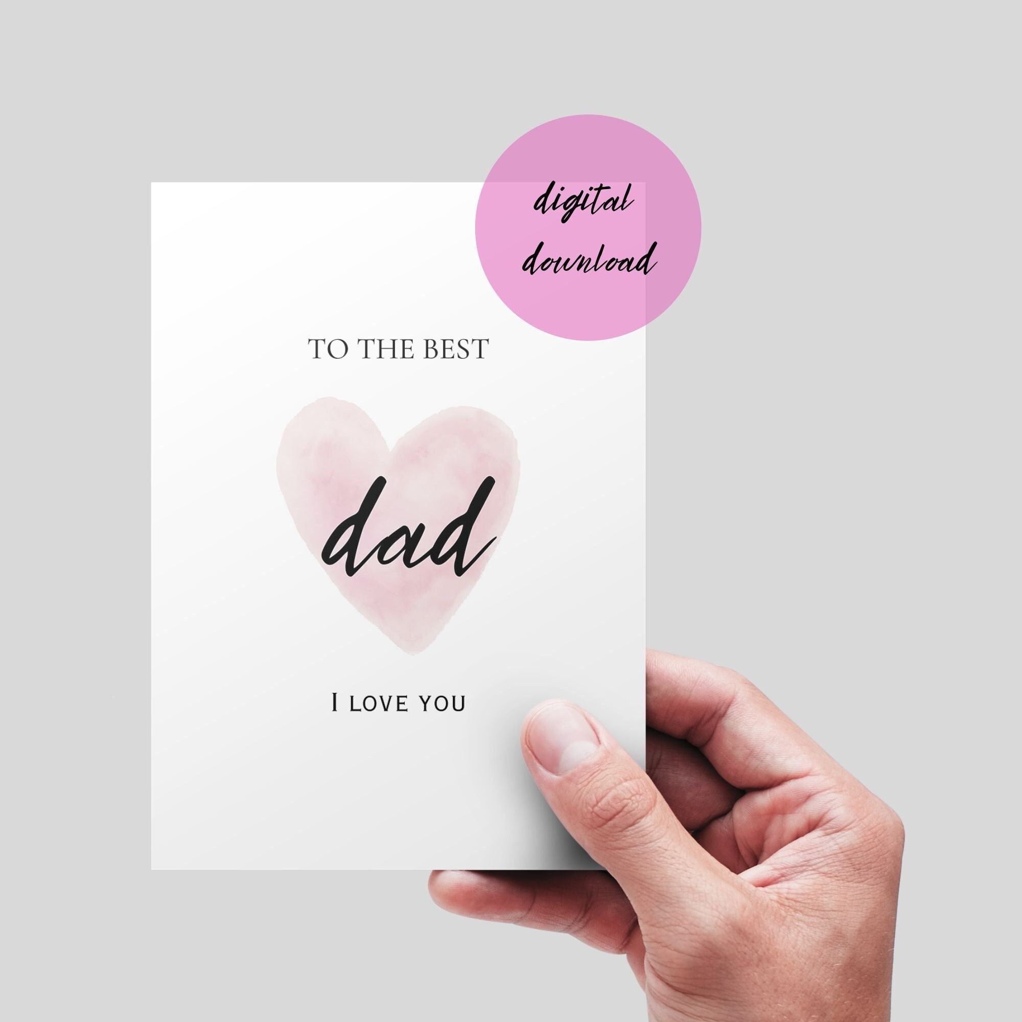 Printable Father's Day Card, Digital Download, Printable Card, to the ...