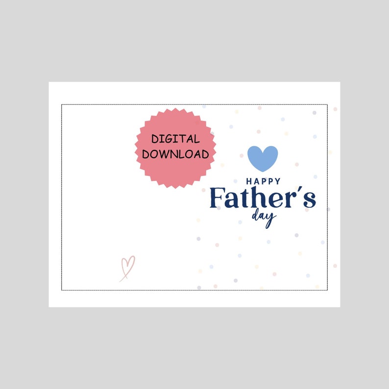 Father's Day Card. Best Father Printable Card. Happy Father's Day Card ...
