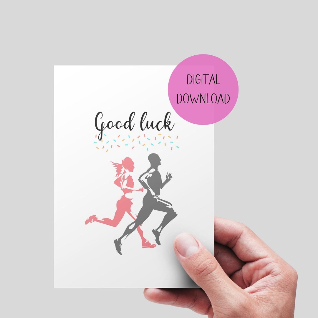 Marathon Runner Printable Card. Good Luck. Runner Gift. DIGITAL ...