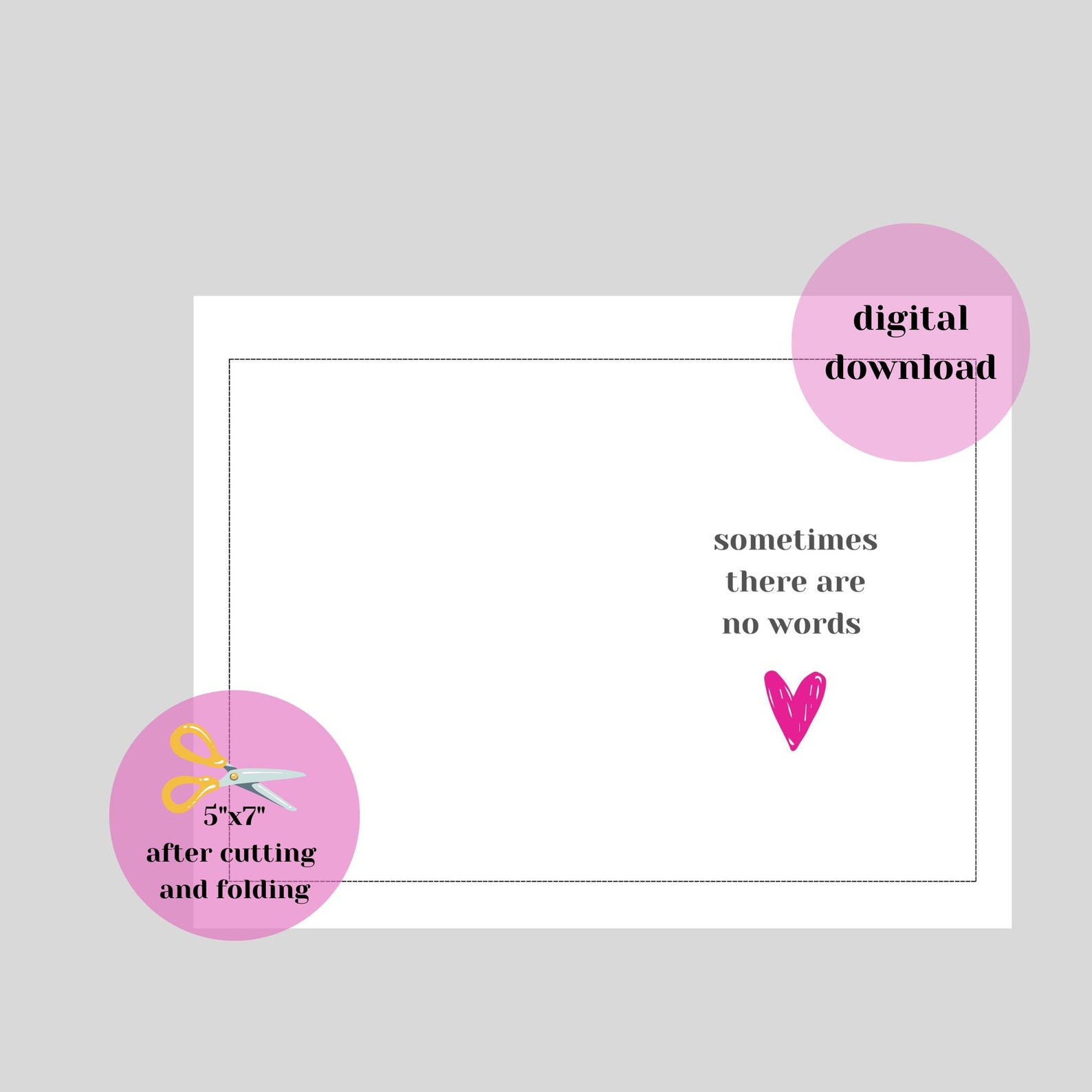 Sometimes There Are No Words Card. Printable Card. Sorry for Your Loss ...