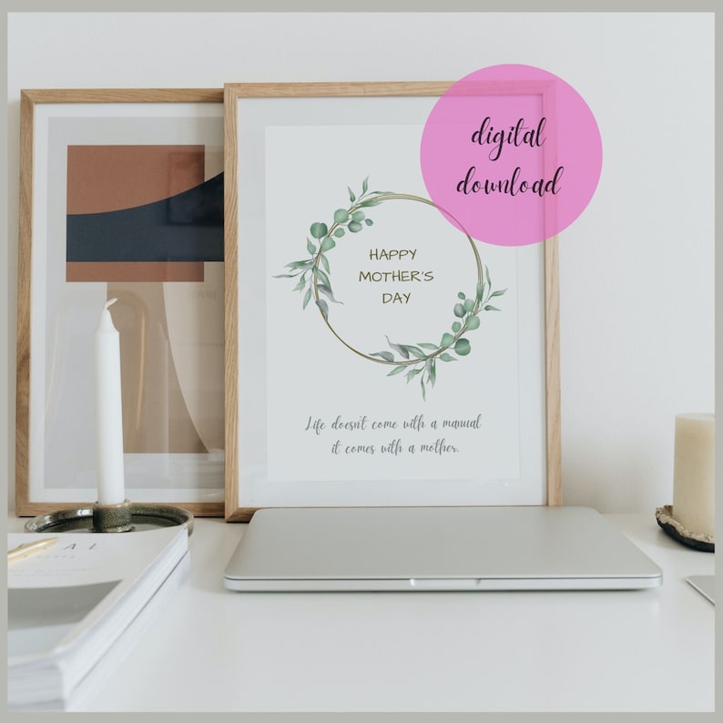 Printable Mothers Day Card, Digital Download, Printable Mother's Day ...