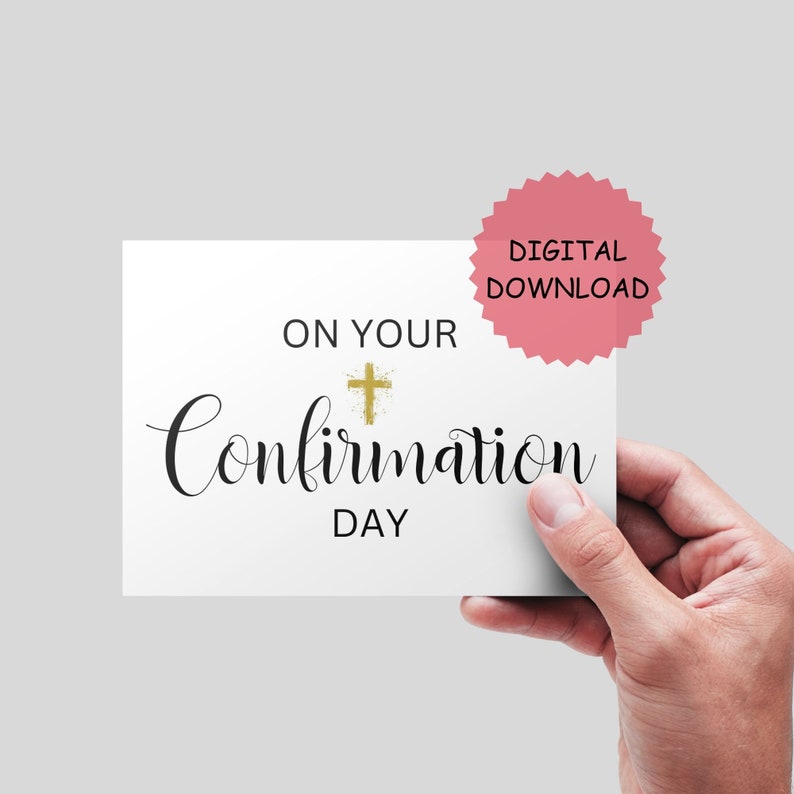 On Your Confirmation Day Card. Printable Card. Holy Cross Card ...