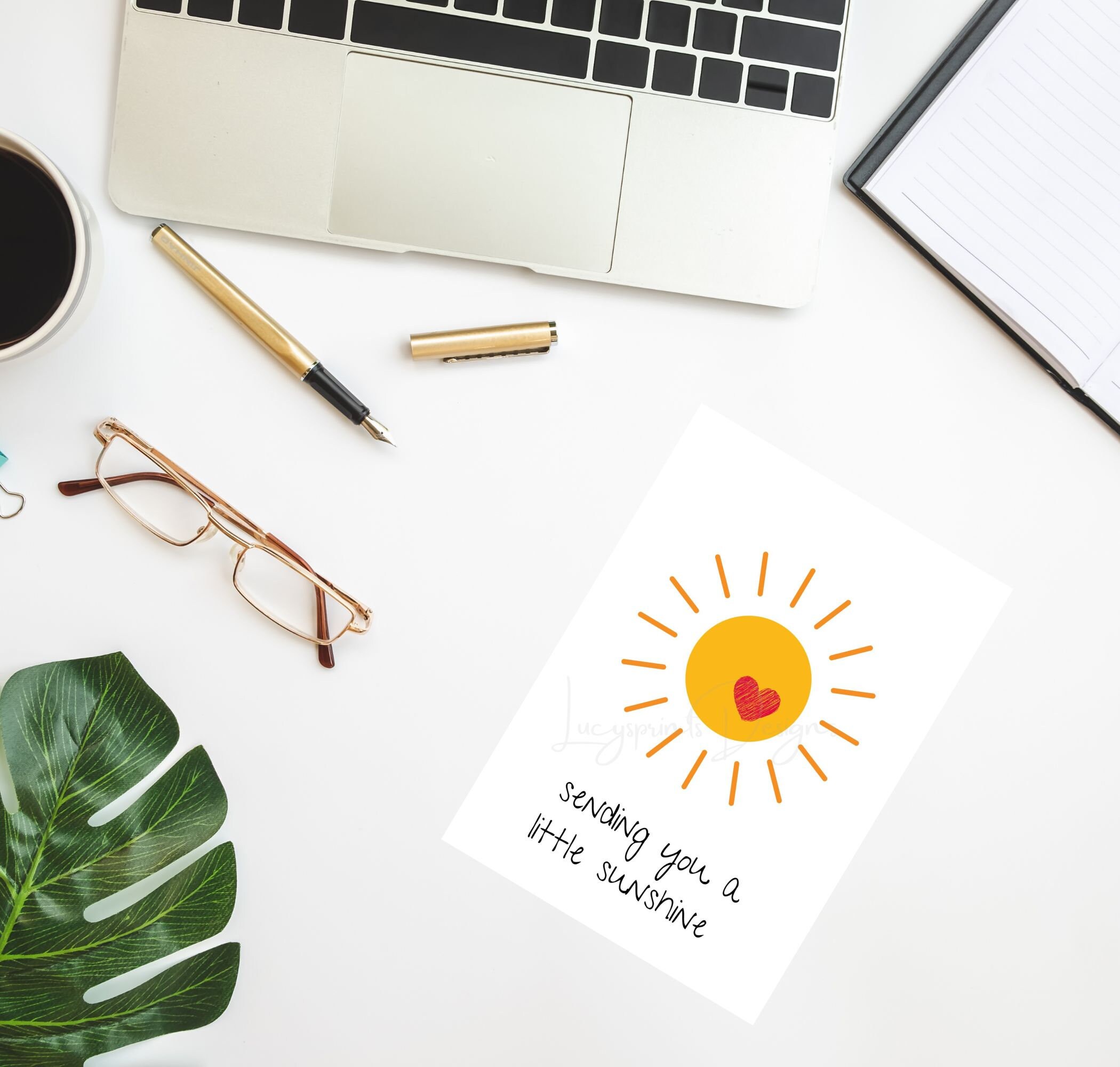 Sending You a Little Sunshine Card, Printable Greeting Card, Thinking ...