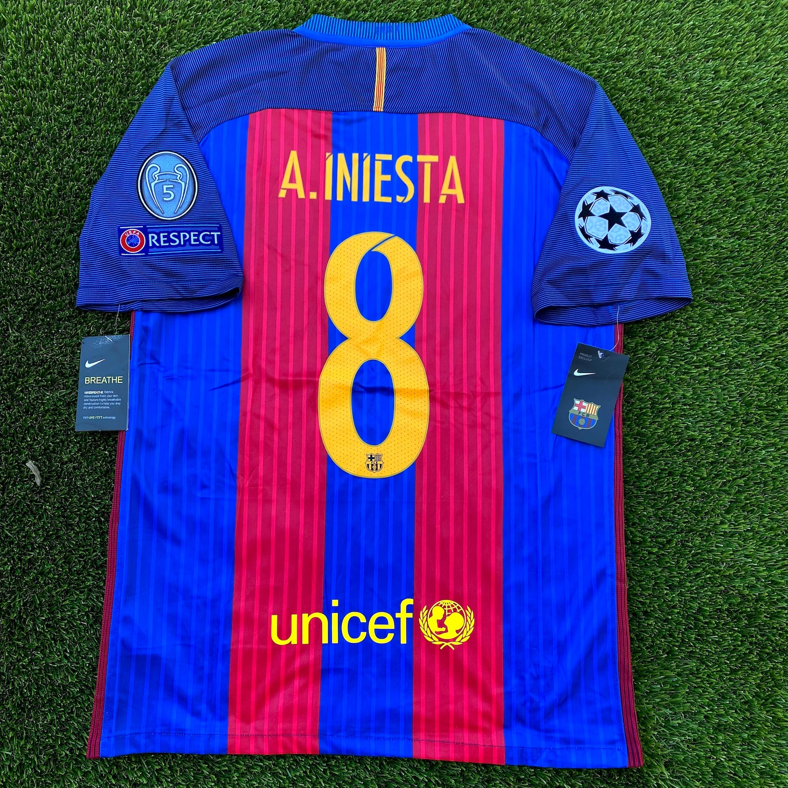 2016-2017 Iniesta Barcelona Retro Kit 16/17 Barca Jersey | Etsy