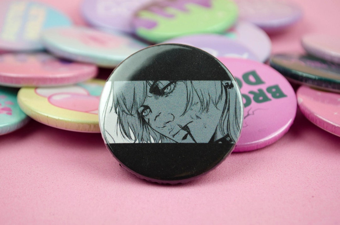 Ryoka Ouch Comic Pin Button Menhera Yami Pinback Button - Etsy