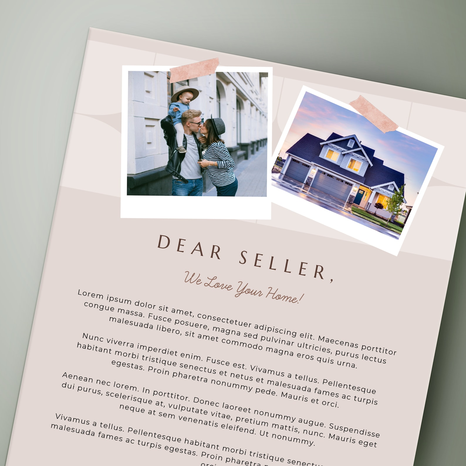 Home Offer Letter Template, Letter to Seller, Home Buyer Letter to ...