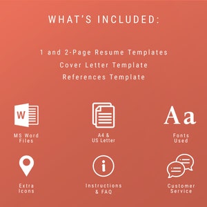 Teacher Resume Template for Word, Professional Resume, Education ...