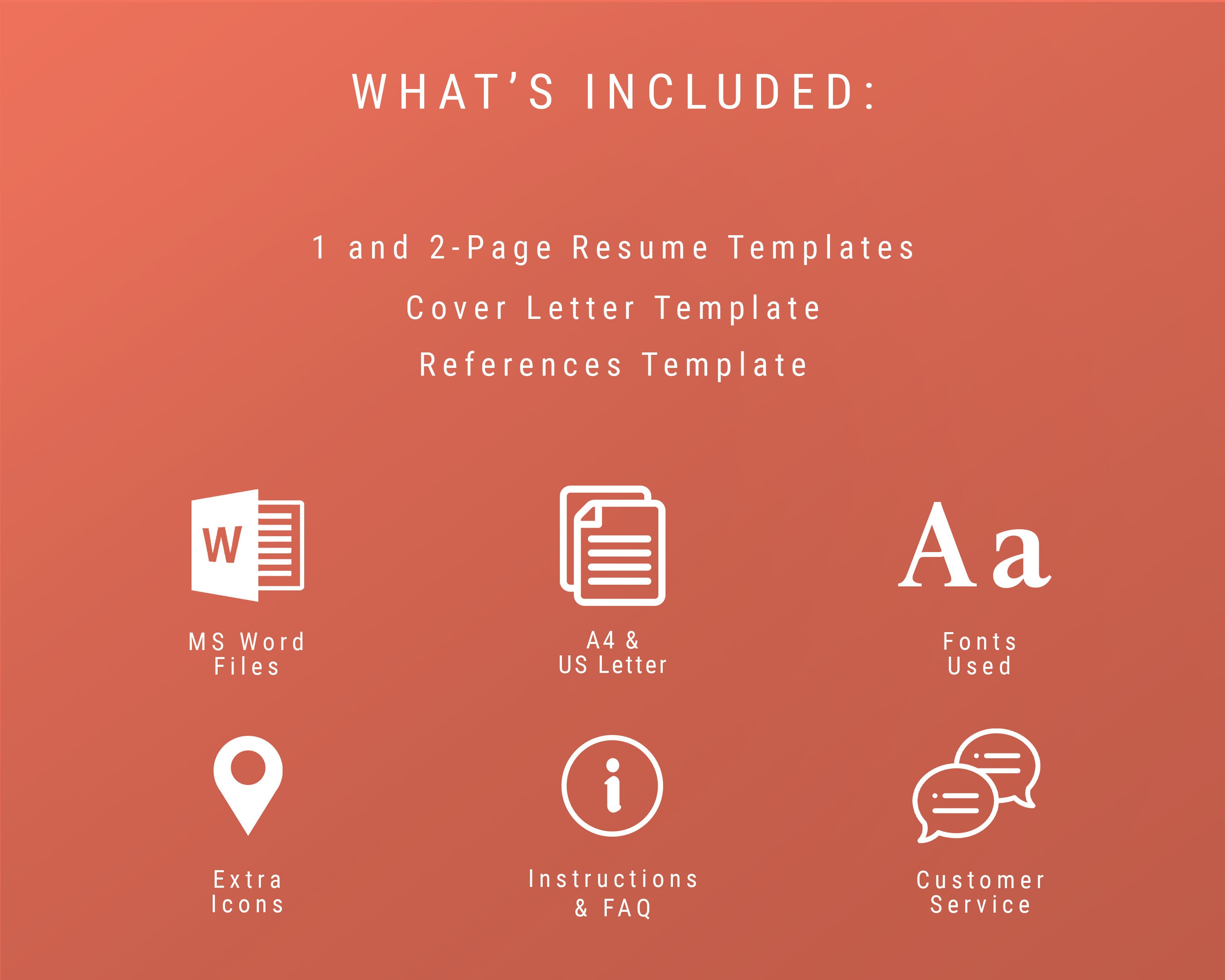 Teacher Resume Template for Word, Professional Resume, Education ...