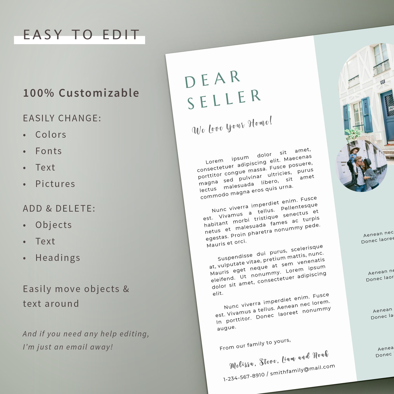 Letter to Seller Template, Real Estate Editable House Offer Letter ...