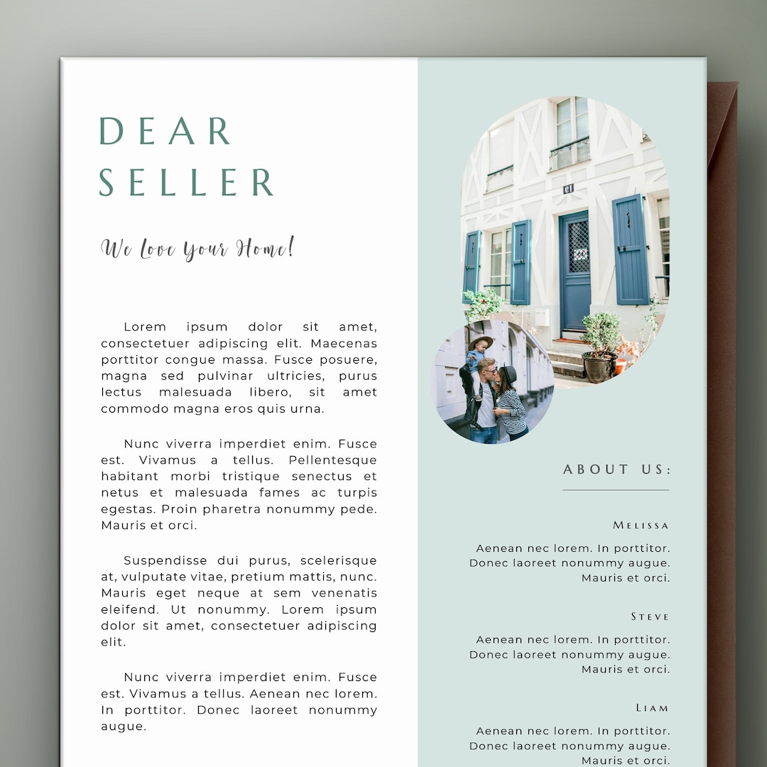 Letter to Seller Template, Real Estate Editable House Offer Letter ...