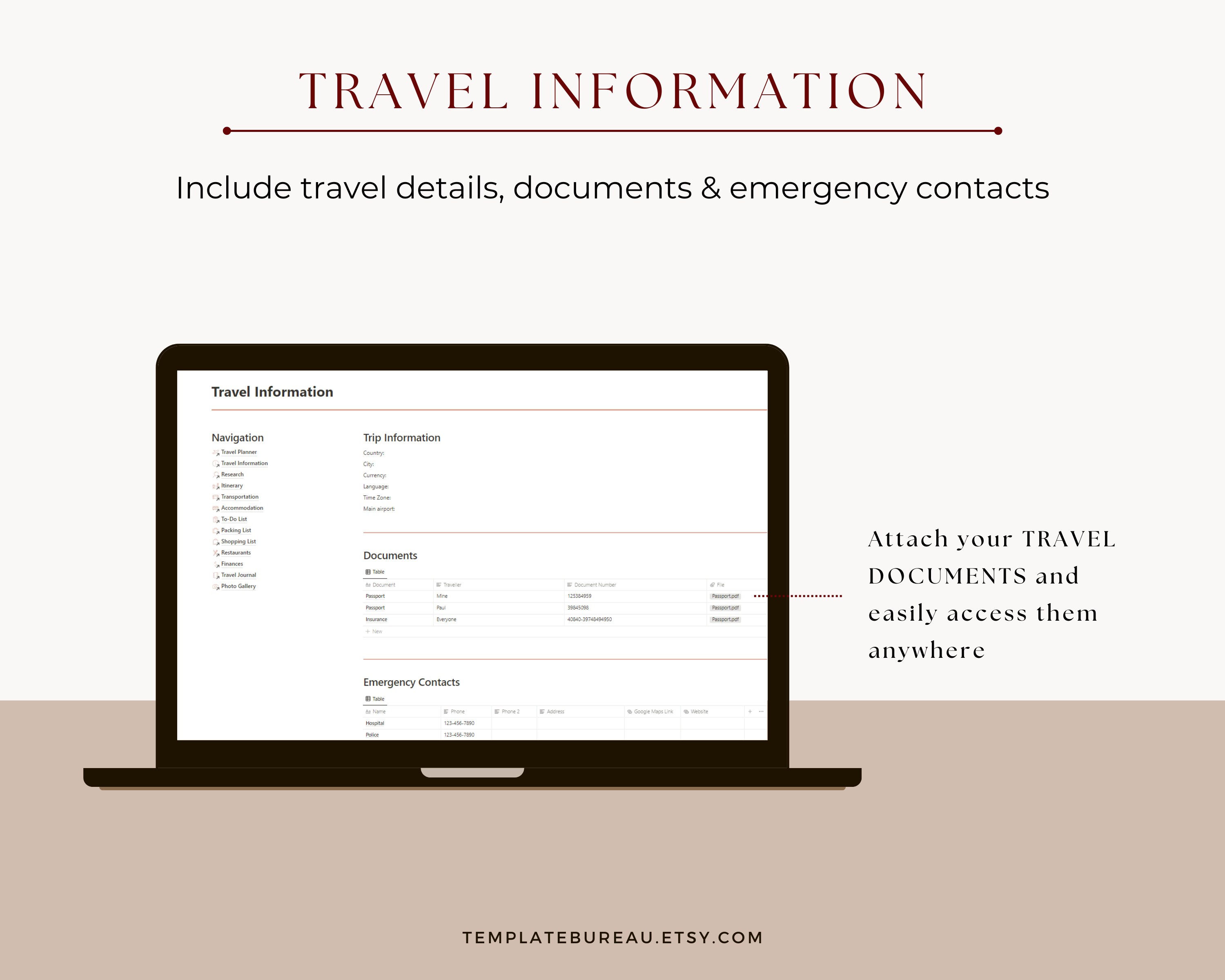 Notion Travel Templates Printable Templates