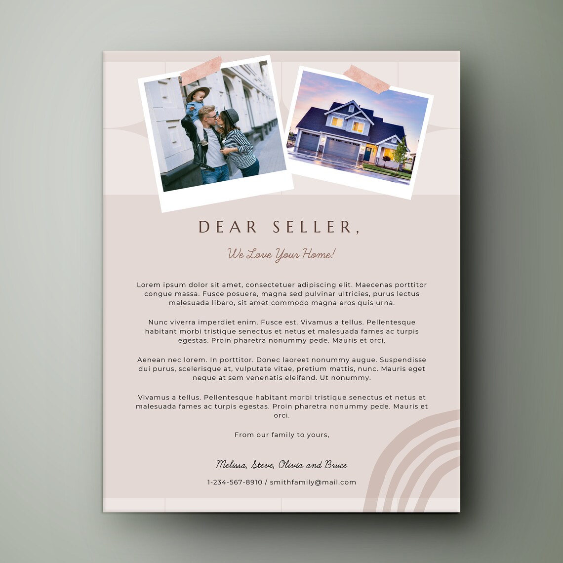 Home Offer Letter Template, Letter to Seller, Home Buyer Letter to ...