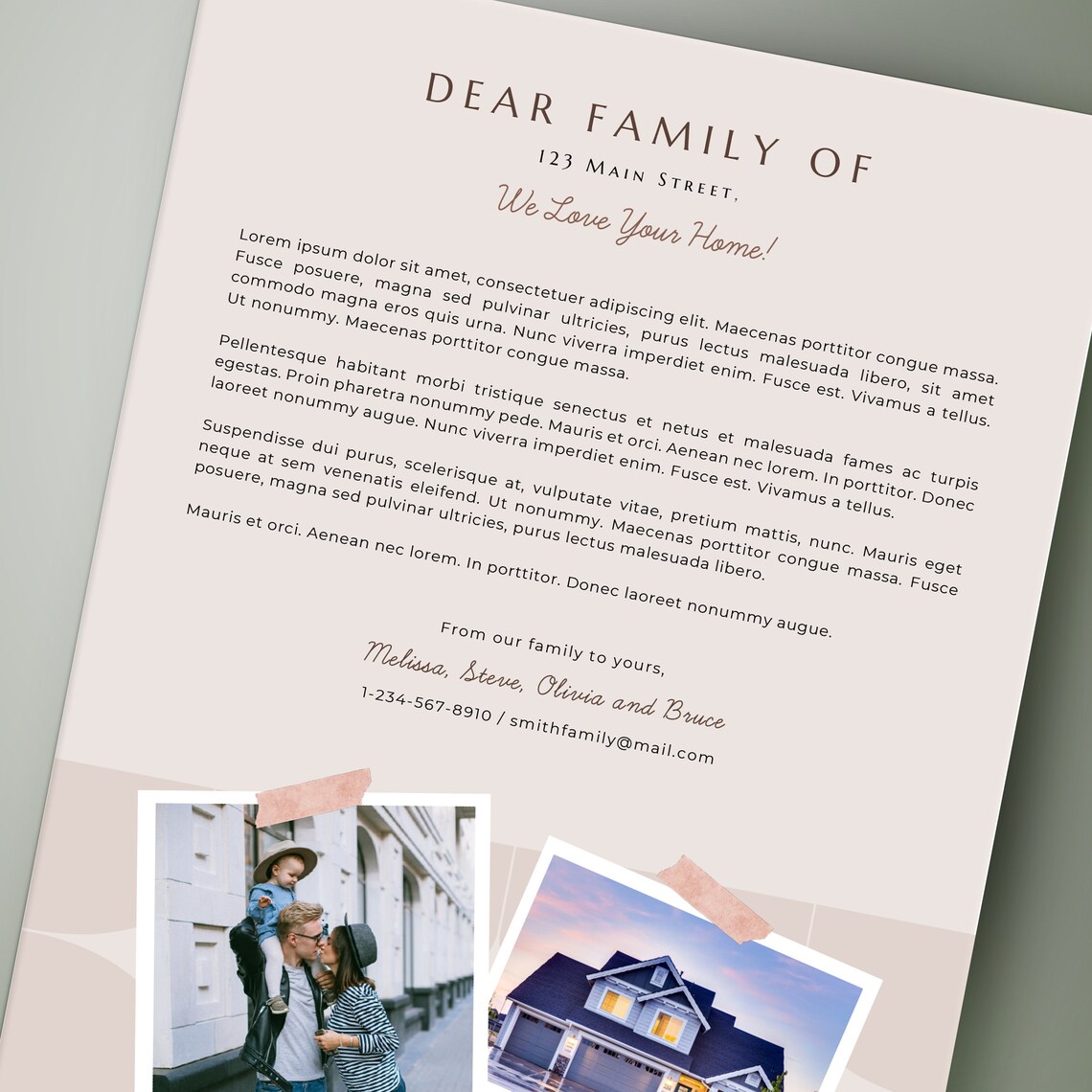House Offer Letter, Letter to Seller Template, Real Estate Editable ...