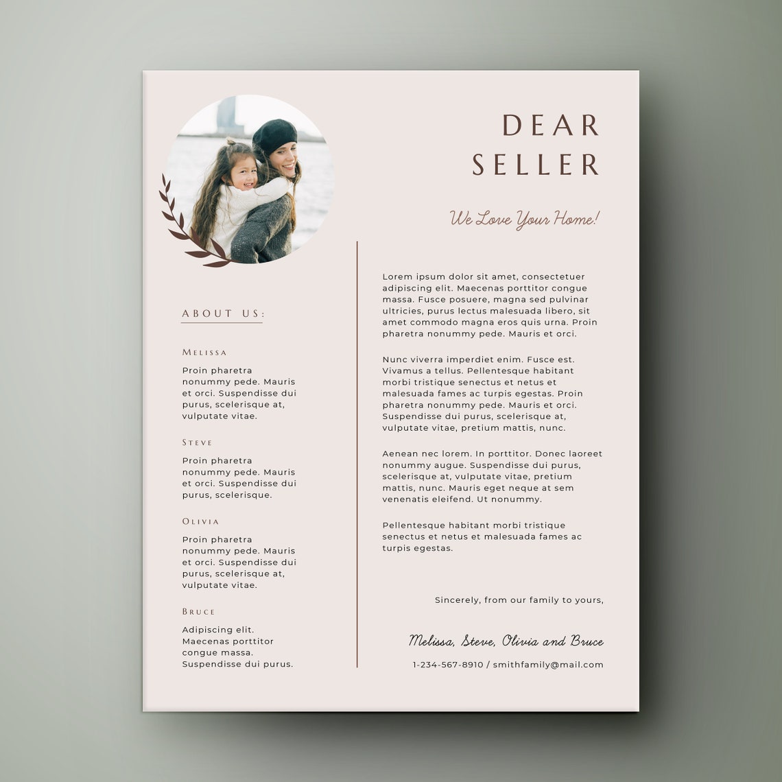 Letter to Seller Template, Home Offer Letter, Home Buyer Letter to ...