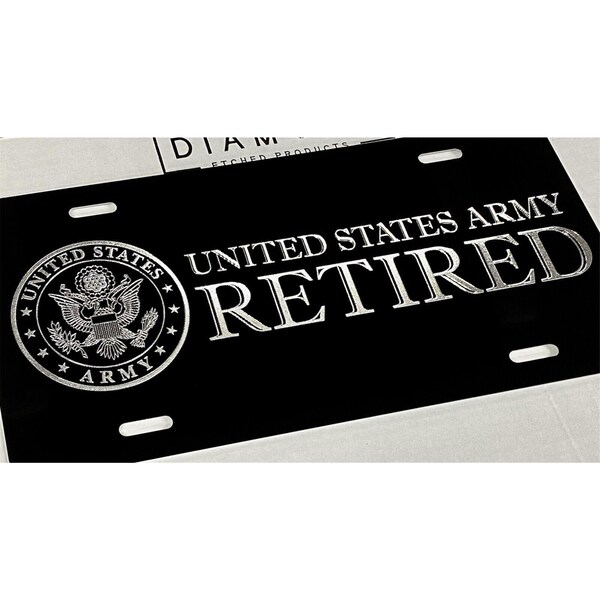 Us Army Retired License Plate - Etsy