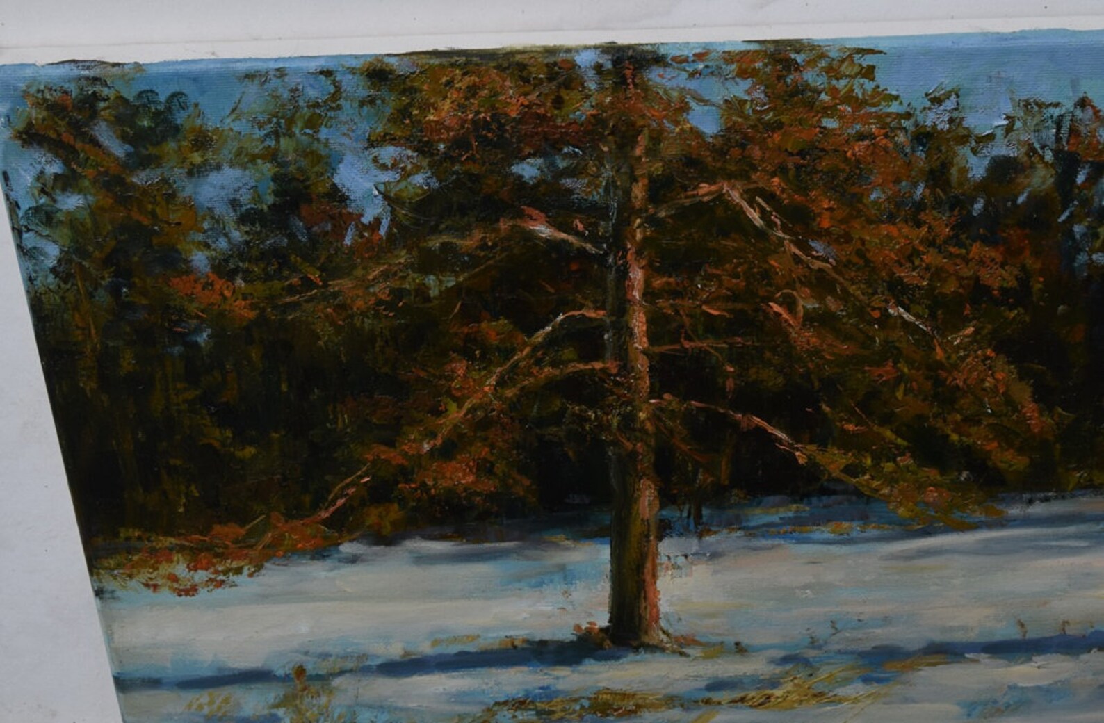 Zima" Original Oil Painting 30x40cm Signed Garncarek Al,, - Etsy