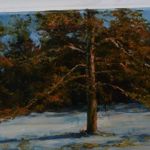 Zima" Original Oil Painting 30x40cm Signed Garncarek Al,, - Etsy