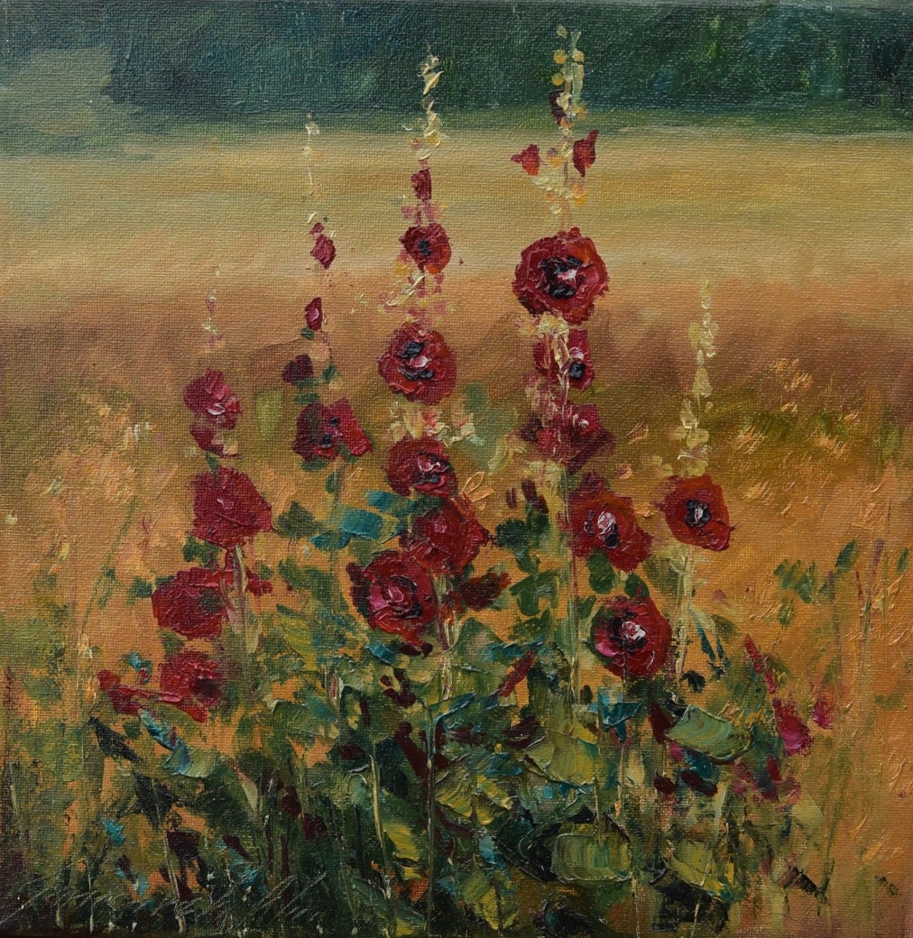 Malwy" Original Oil Painting 30x30cm Signed Garncarek Al,, - Etsy