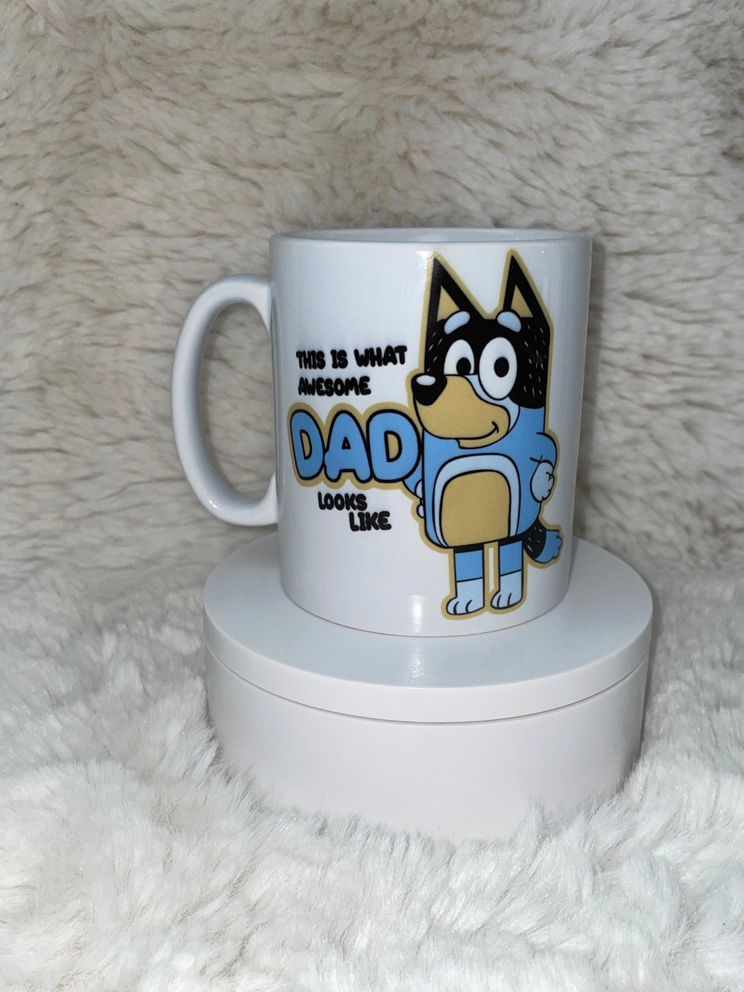 Bluey Awesome Dad Mug Fathers Day Gift Bluey Coffee Mug - Etsy
