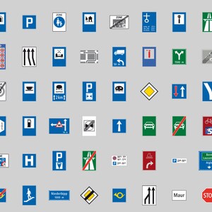 Traffic Signs Vector File - Etsy