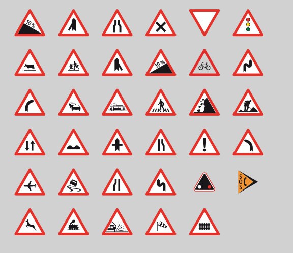 Traffic Signs Vector File - Etsy