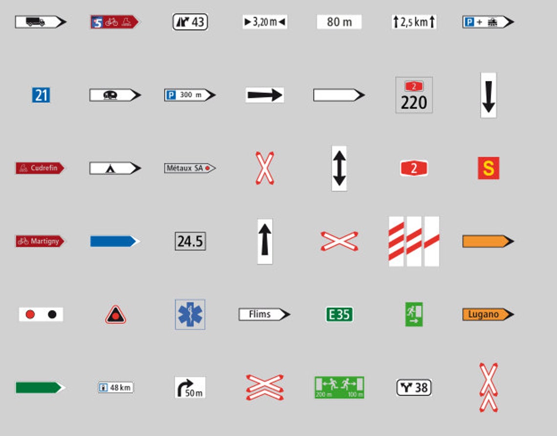 Traffic Signs Vector File - Etsy