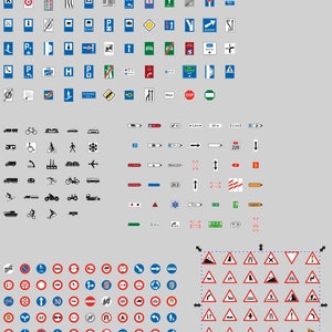 Traffic Signs Vector File - Etsy