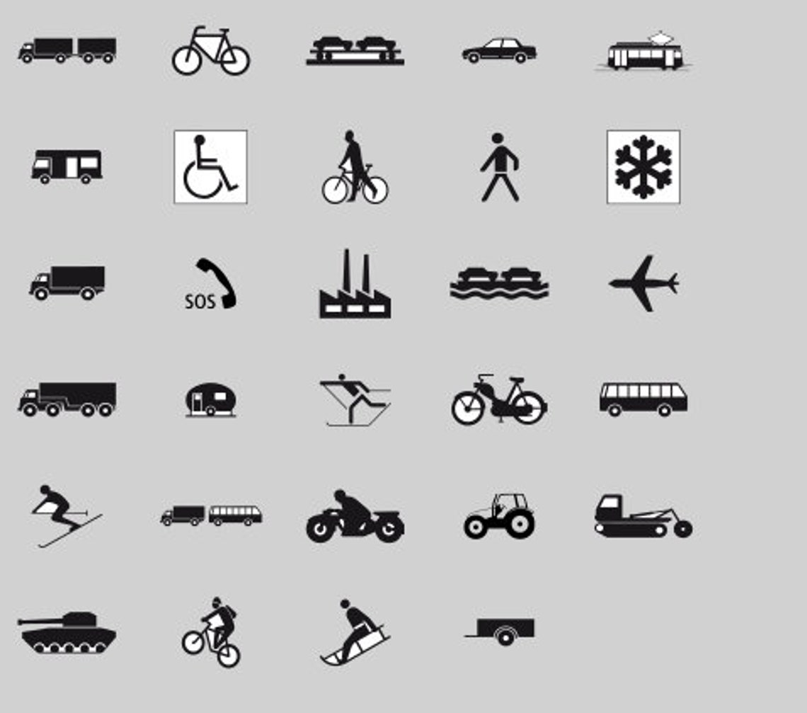 Traffic Signs Vector File - Etsy