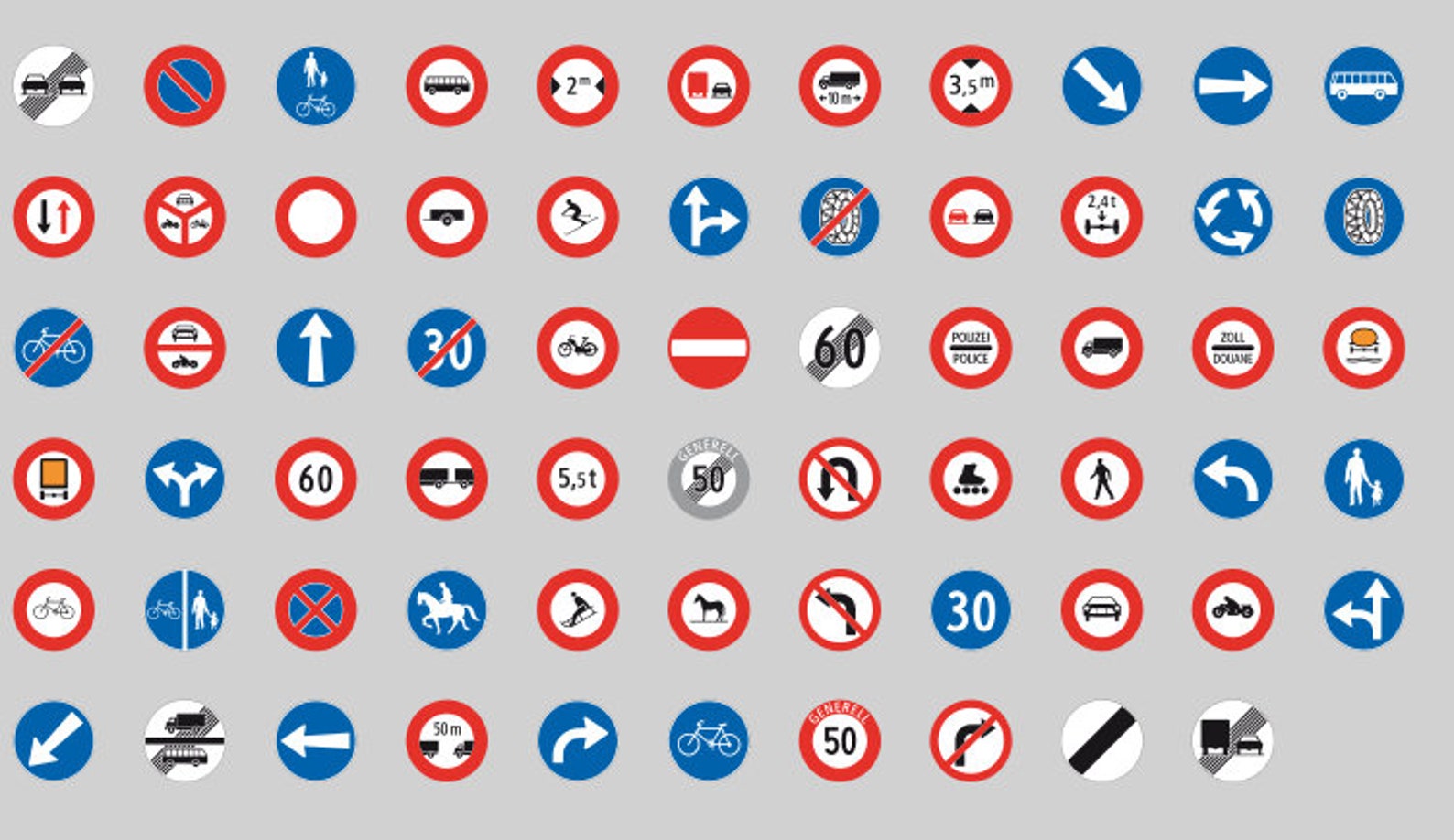 Traffic Signs Vector File - Etsy