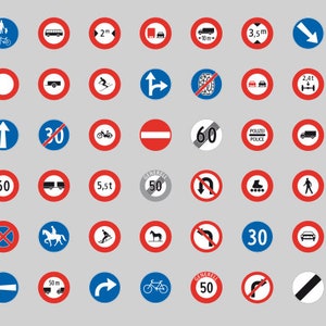 Traffic Signs Vector File - Etsy