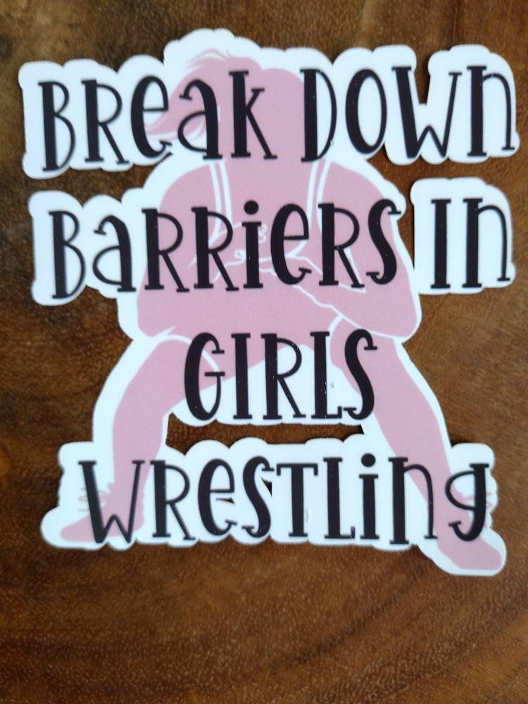 Athlete Girl Wrestling Sticker , Vinyl Sticker, Support Girl in ...