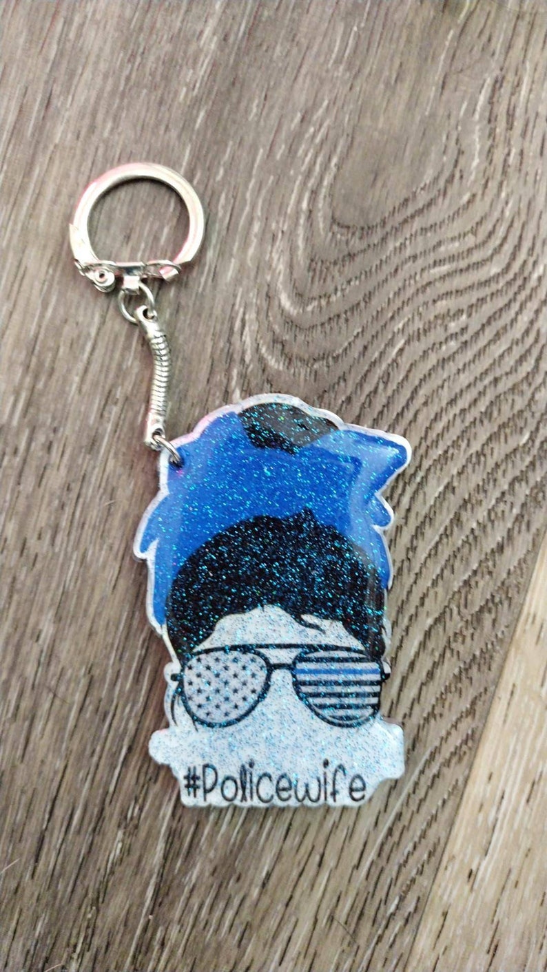 Keychain, Messy Mom Bun , Wrestler, Police Wife Baseball Mom - Etsy