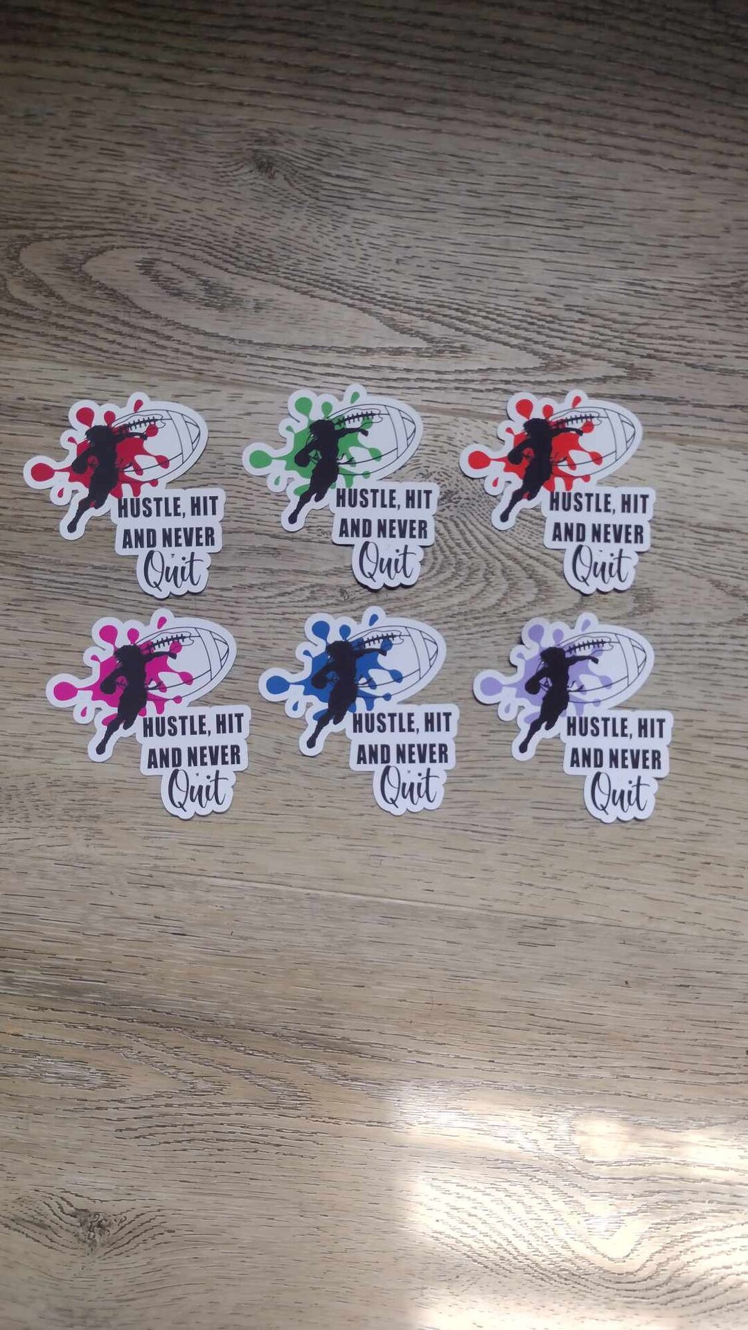 Flag Football Girl Sticker , Vinyl Sticker, Support Girl in Football ...