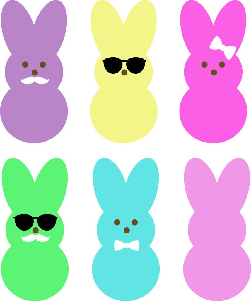 Peeps Bunny, With My Peeps, Cute Bunny Peep Faces - Etsy