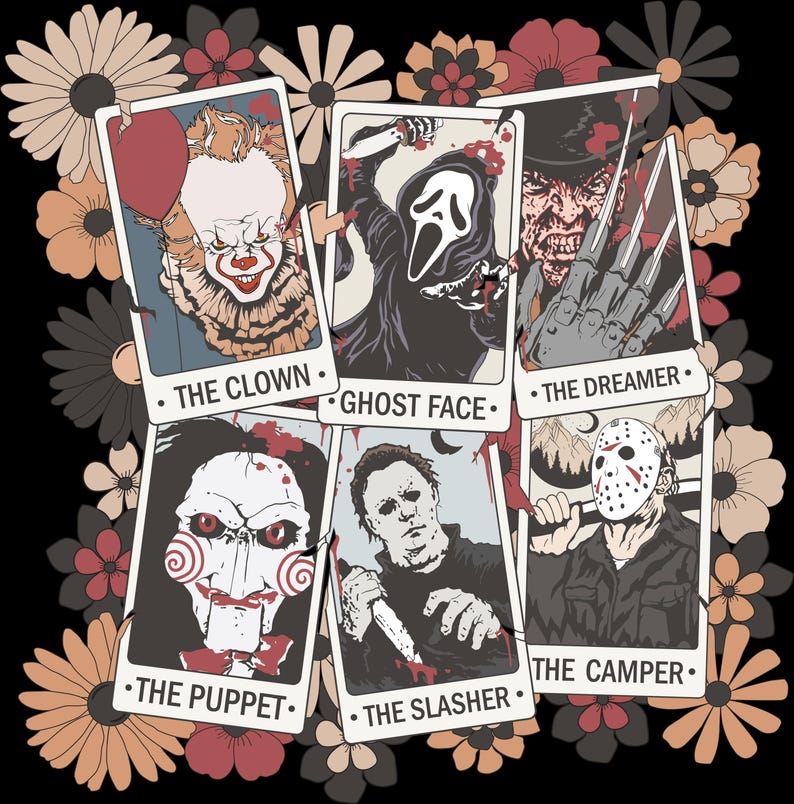 Horror Tarot Cards - Etsy