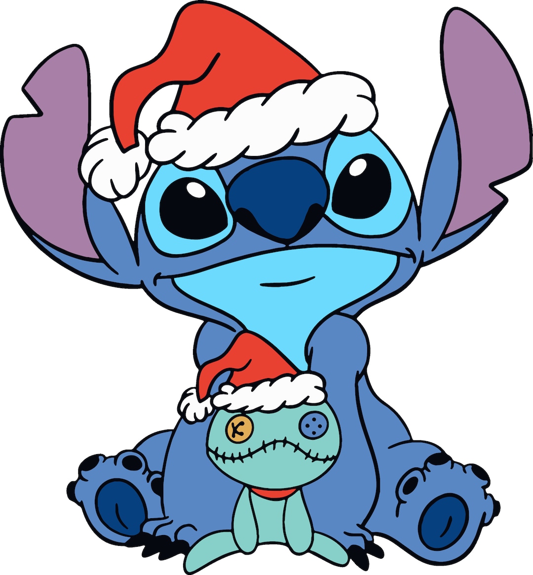 Cute Christmas Stitch / Christmas Shirt SVG/ Santa Claus/ Gingerbread ...