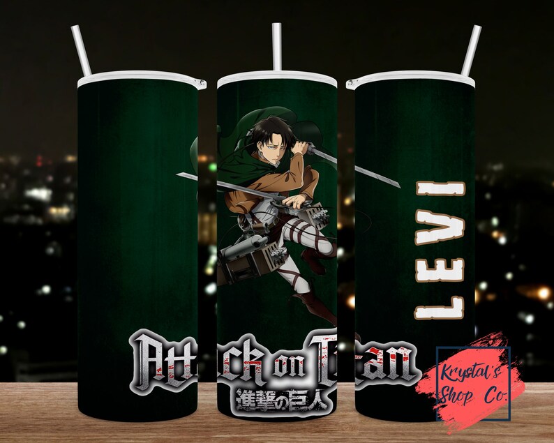 Levi Ackerman AOT Inspired, 20oz Skinny Tumbler, Straight, 20 Oz ...