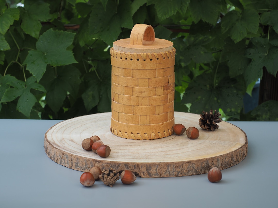Handmade Birch Bark Storage Containers // Wooden Decoration, Vegan ...