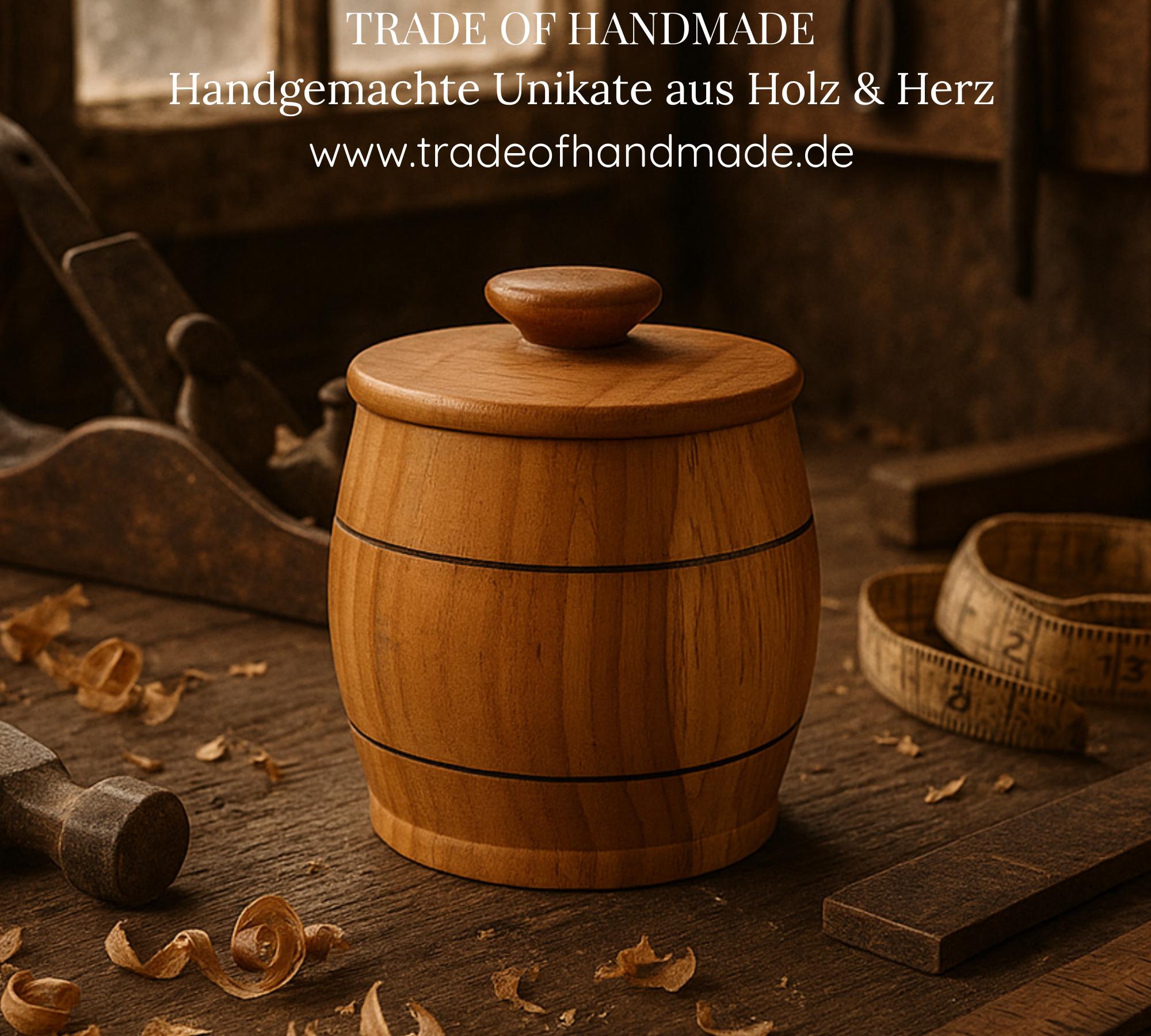 Handmade Wooden Spice Jar With Lid – Garlic Keeper, Salt Cellar, Sugar ...