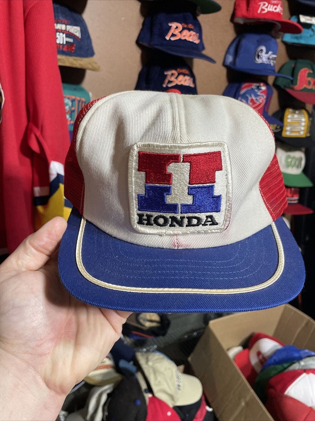 Vintage Team Honda Racing Adjustable Hat Trucker Snapback Hondaline ...