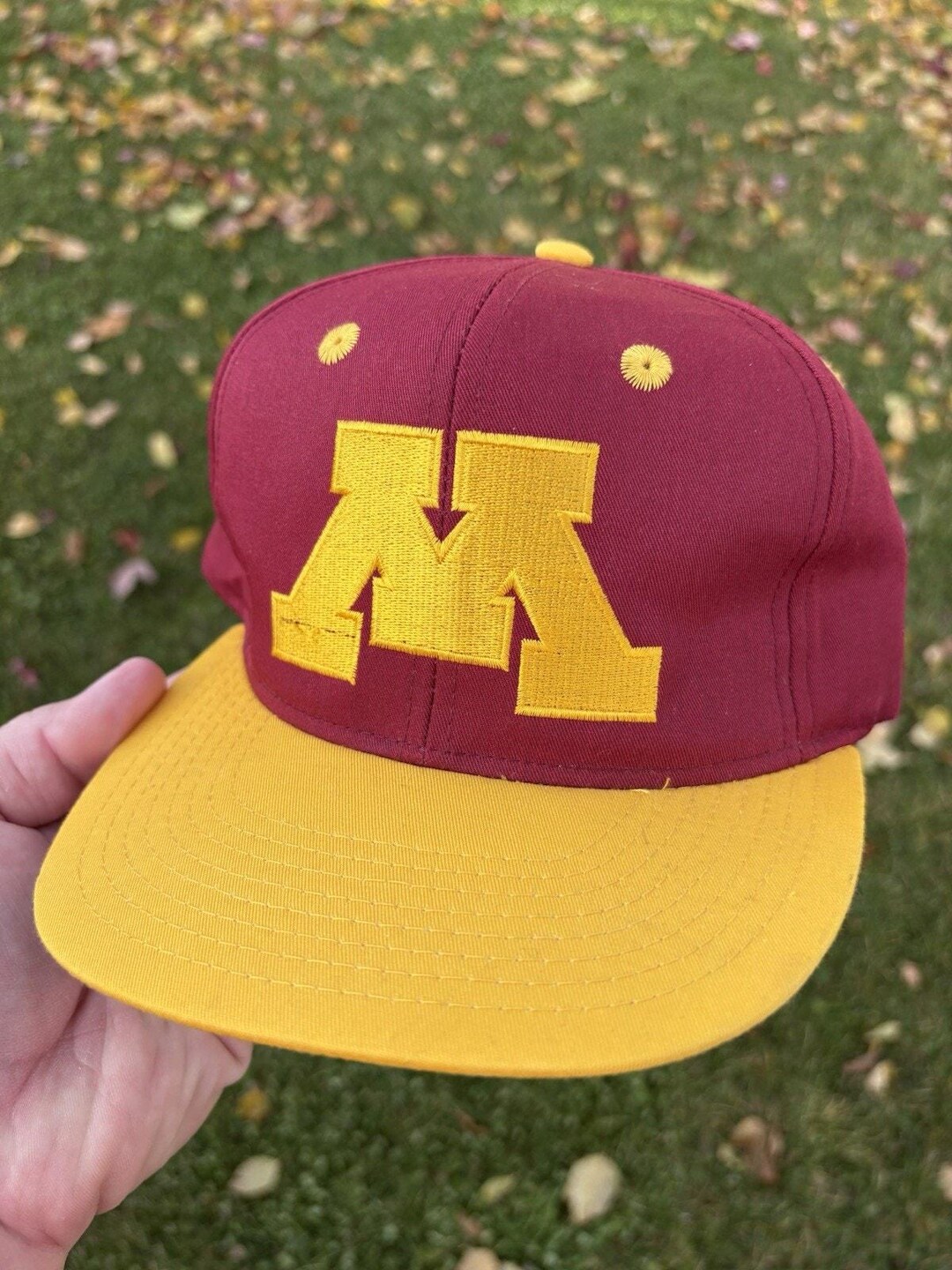 90s Minnesota Gophers Hat Snapback Cap Maroon Gold NCAA Football - Etsy