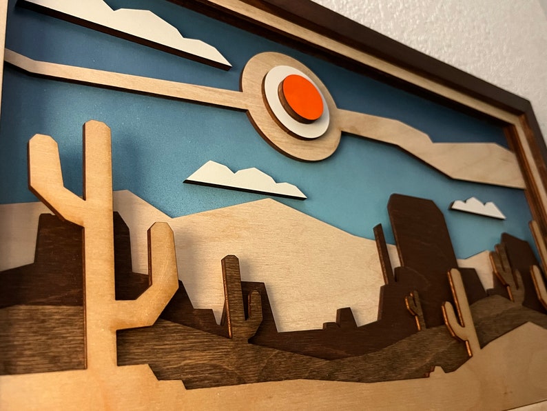 3D Desert Scene (frame Included) - Etsy