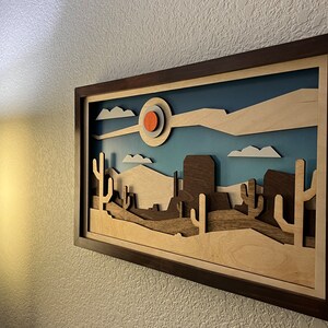 3D Desert Scene (frame Included) - Etsy